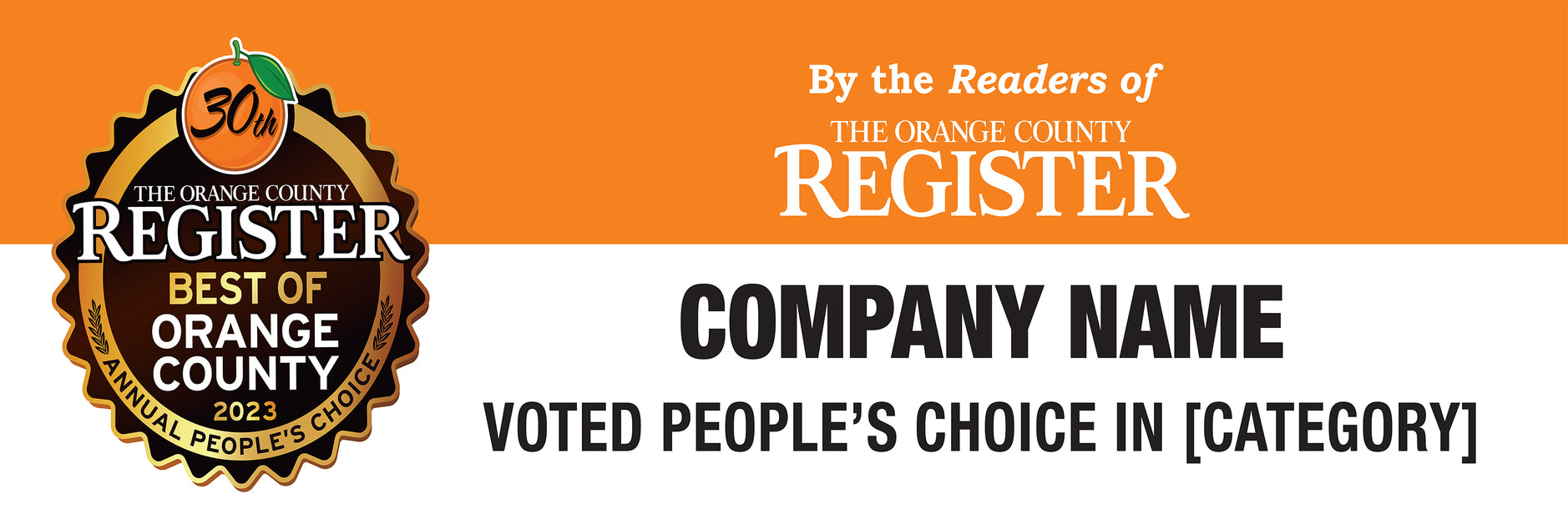 Best Of Orange County Award | Outdoor Banners